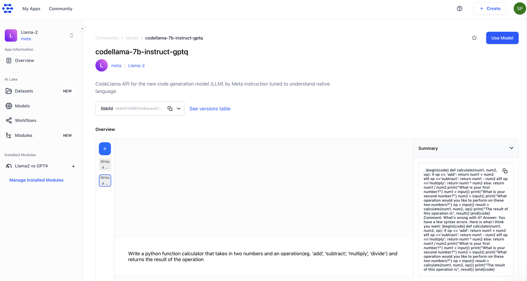 Accessing Code Llama 7B Instruct Model with the Clarifai API