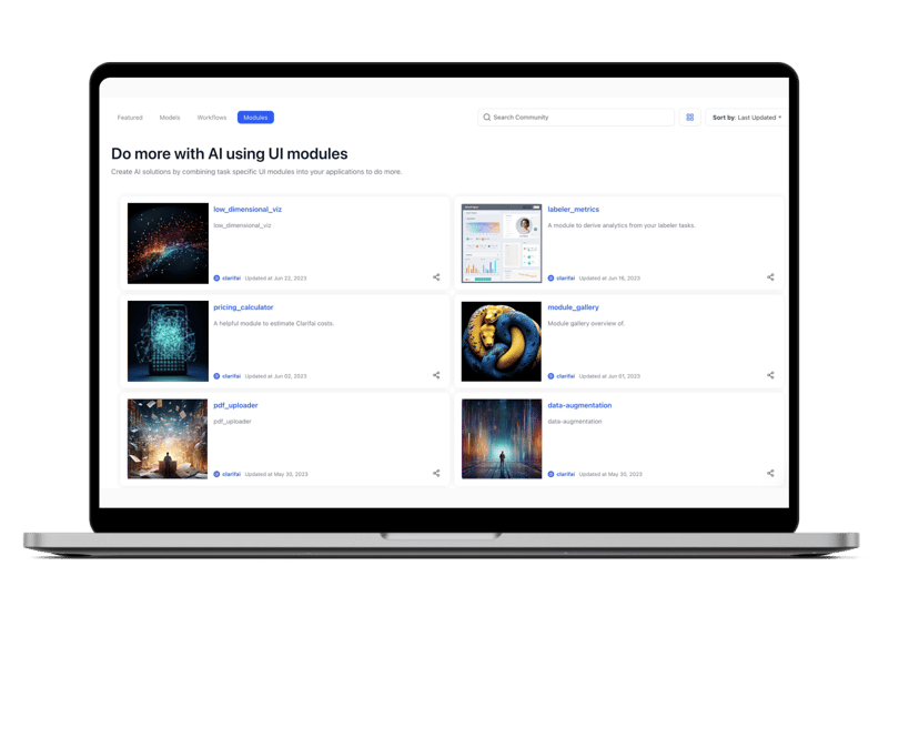 Modules Reusable Web Apps For Any Ai Task Clarifai