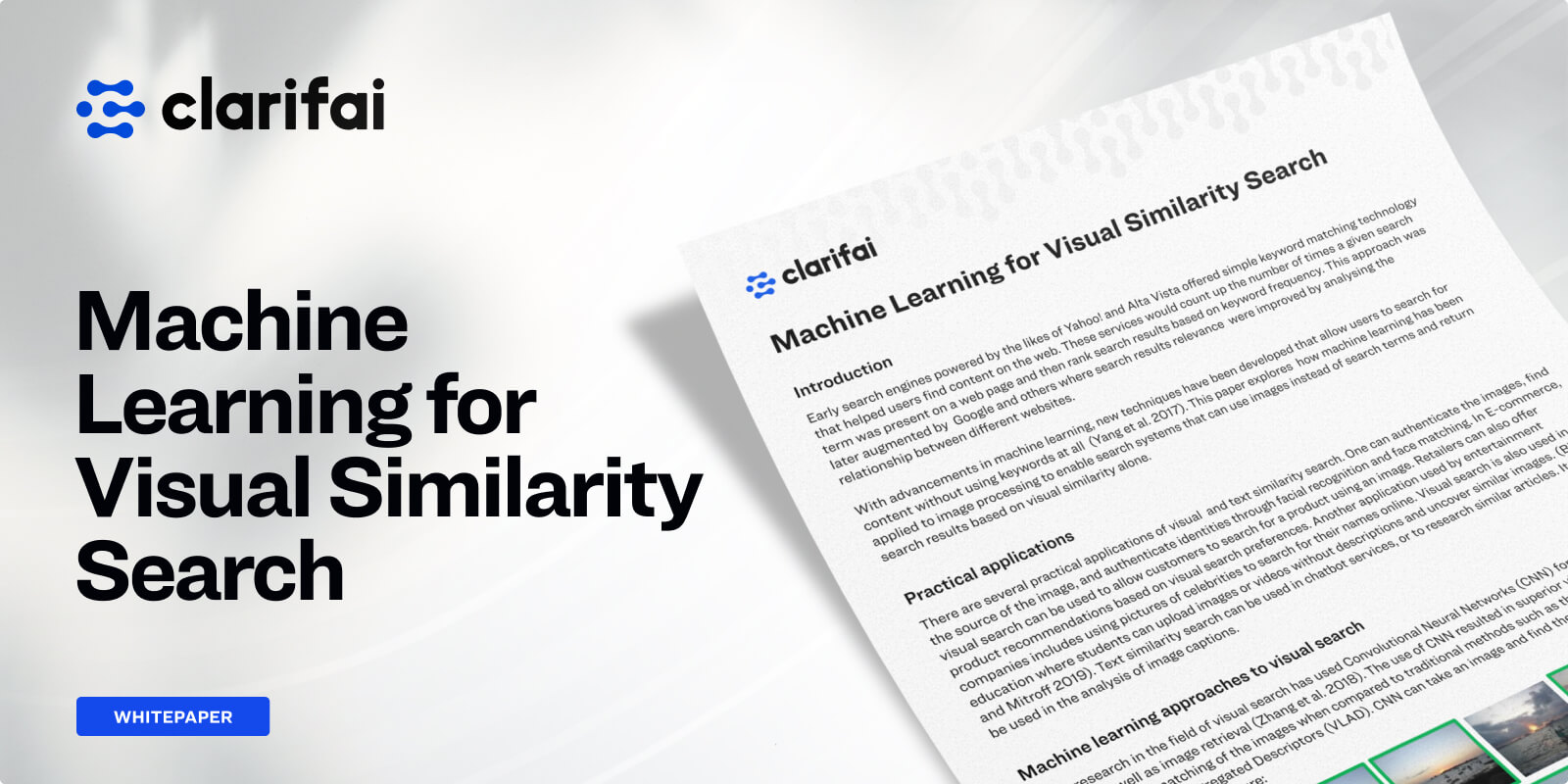 Whitepaper | Machine Learning and Visual Similarity Search | Clarifai